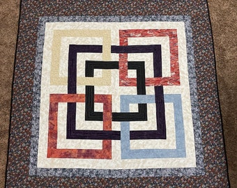 Interlocking Square Quilt - Etsy