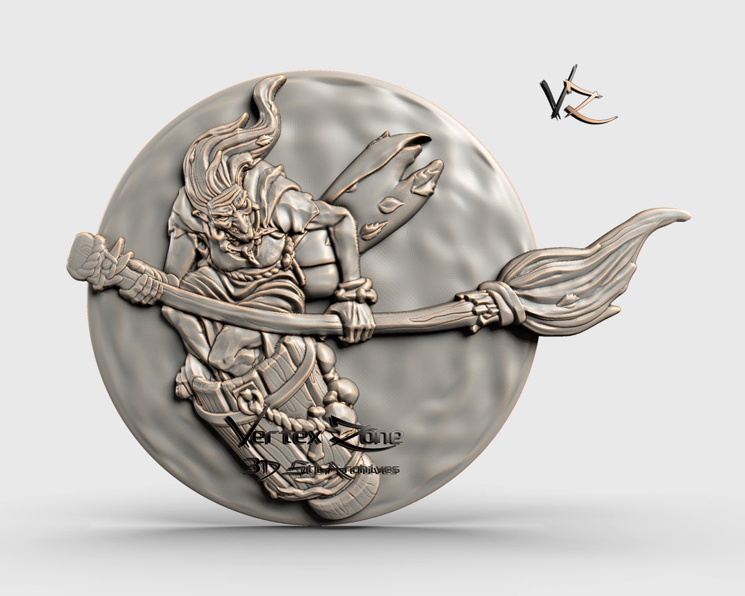 Witch, 3D STL Model for Cnc Users, CNC Router Engraver, V-carve, Artcam ...