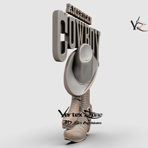 Cowboy, 3D STL Model for Cnc Users, CNC Router Engraver, V-carve ...