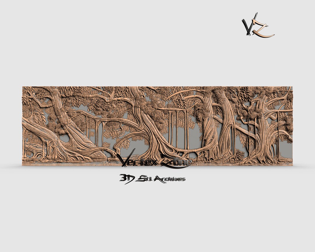 Tree, 3D STL Model for Cnc Users, CNC Router Engraver, V-carve, Artcam ...