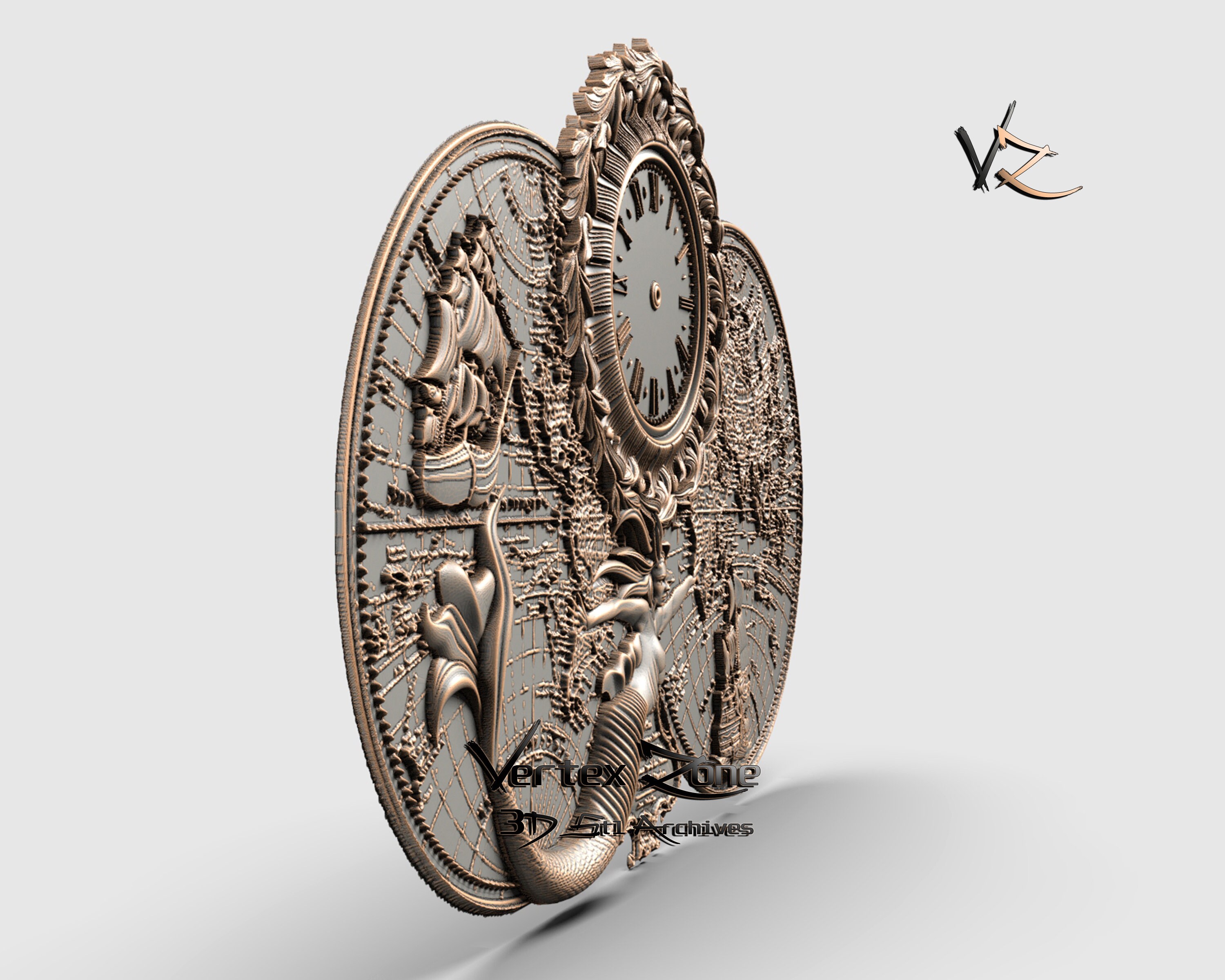 Mermaid Clock 3D STL Model for Cnc Users CNC Router - Etsy