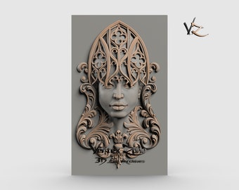 Venus Birth, 3D STL Model for Cnc Users, CNC Router Engraver, V-carve ...