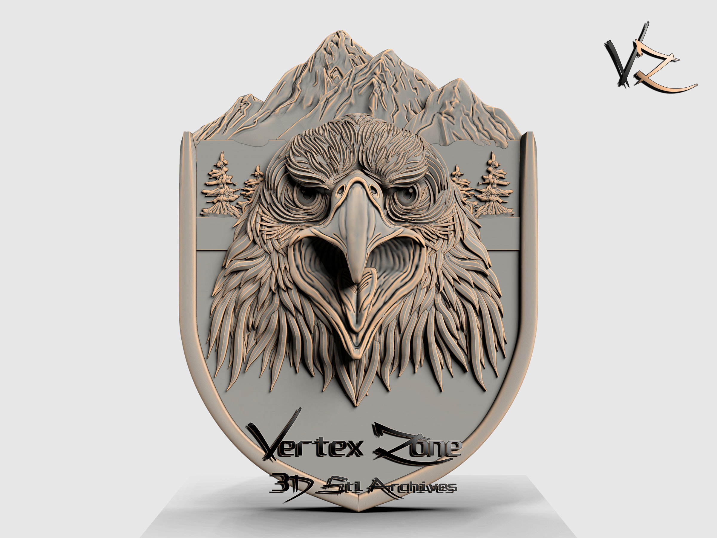 Eagle in Mountain 3D STL Model for Cnc Users CNC Router - Etsy Australia