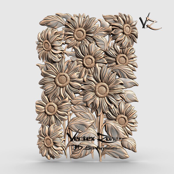 Cnc Stl Sunflower - Etsy