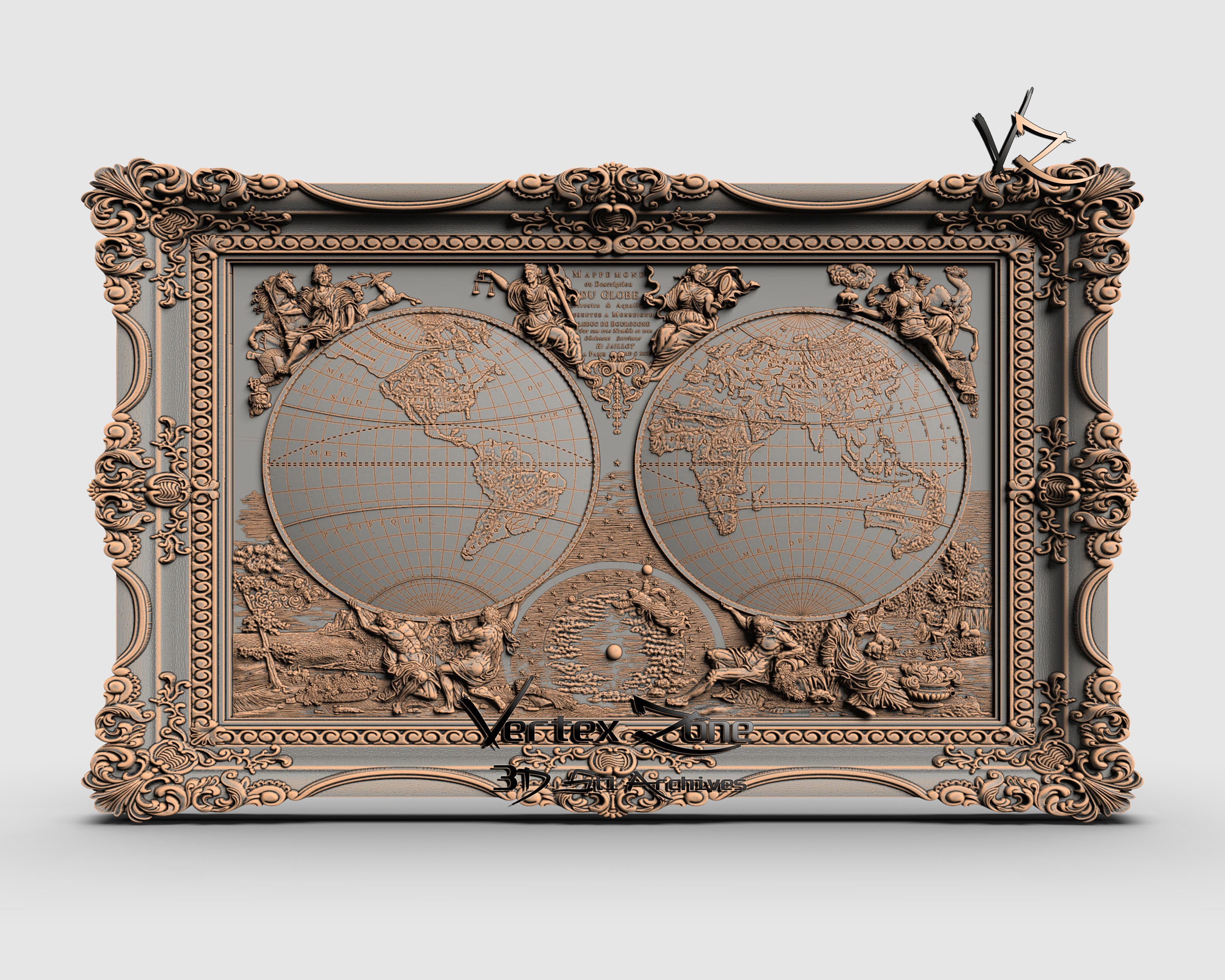 World Map 3D STL Model for Cnc Users CNC Router Engraver - Etsy