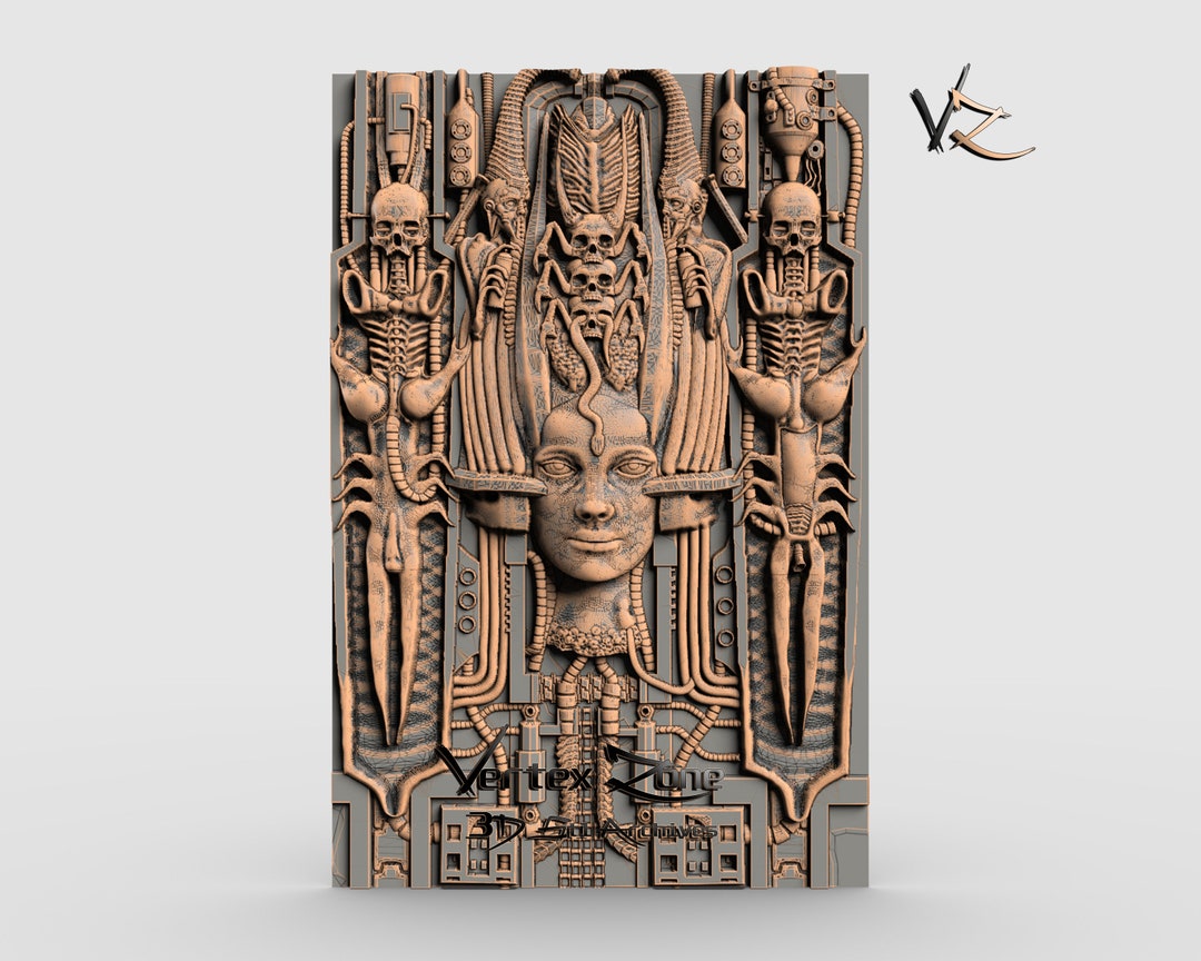 Hr Giger, Modelo 3D STL para usuarios de Cnc, Grabador de enrutador CNC ...