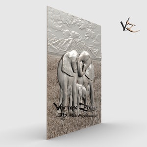 Elephants Family, 3D STL Model for Cnc Users, CNC Router Engraver, V ...