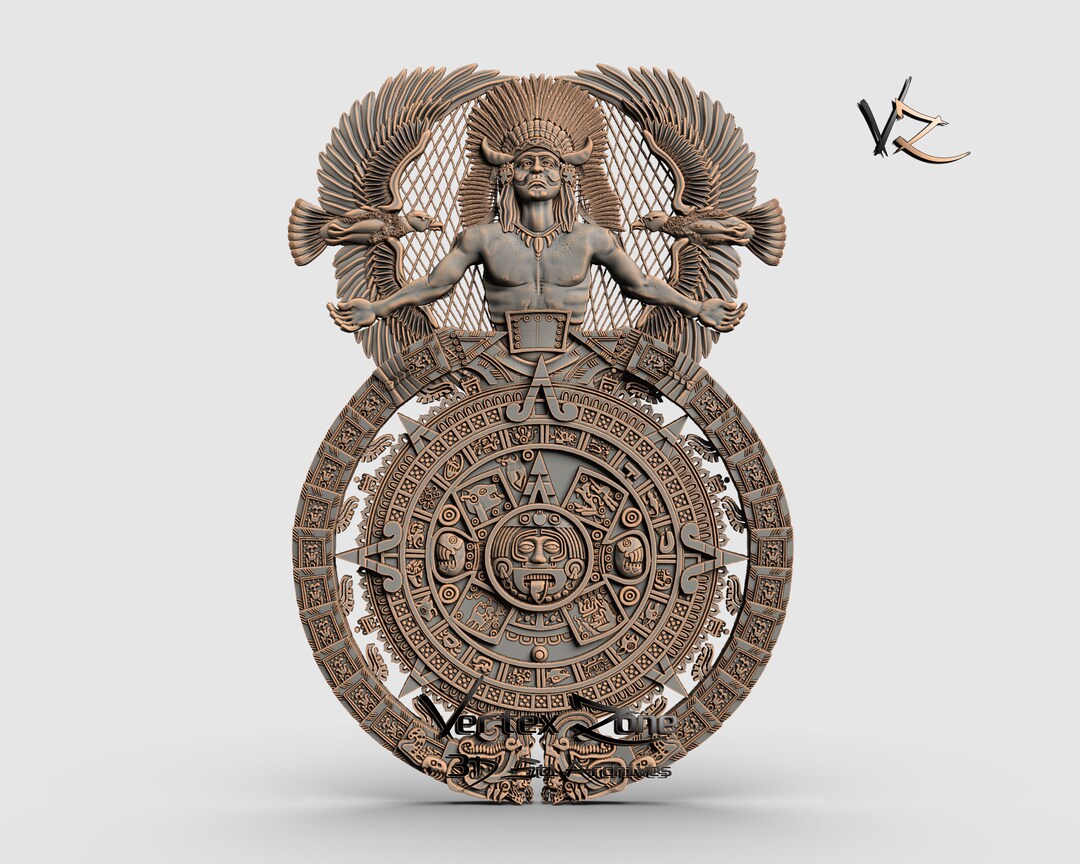 Maya Aztec Calendar, 3D STL Model for Cnc Users, CNC Router Engraver, V ...