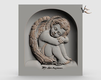 Angel 3D STL Model CNC Router Engraver Artcam Aspire CNC - Etsy