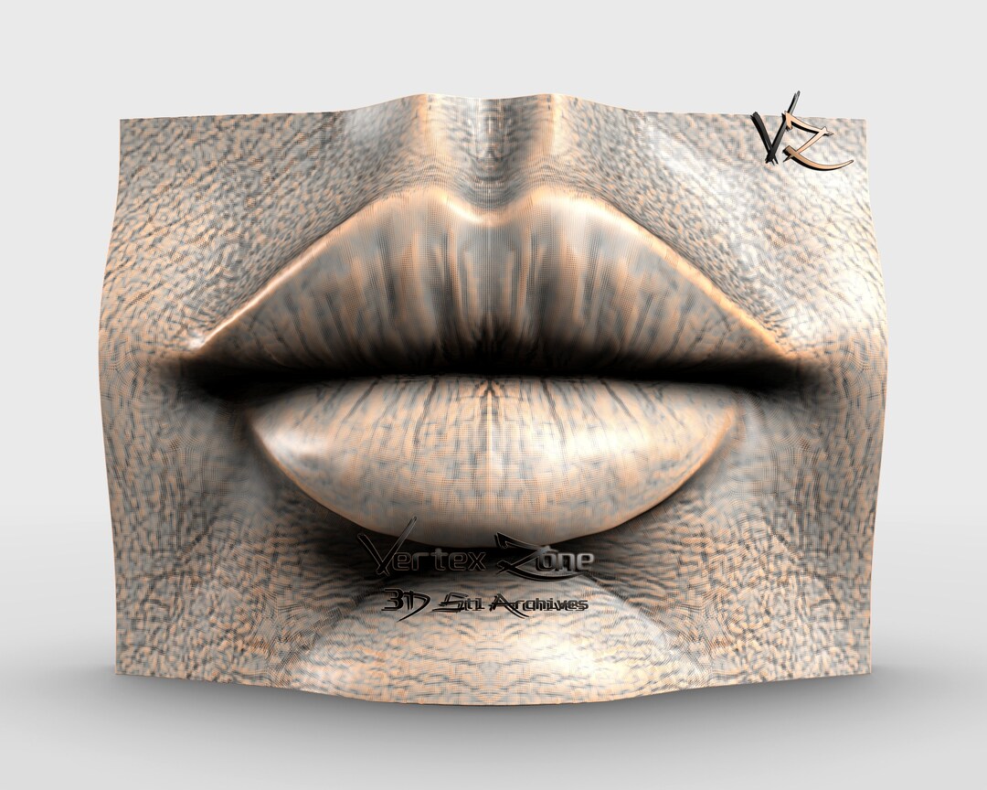 Lips, 3D STL Model for Cnc Users, CNC Router Engraver, V-carve, Artcam ...