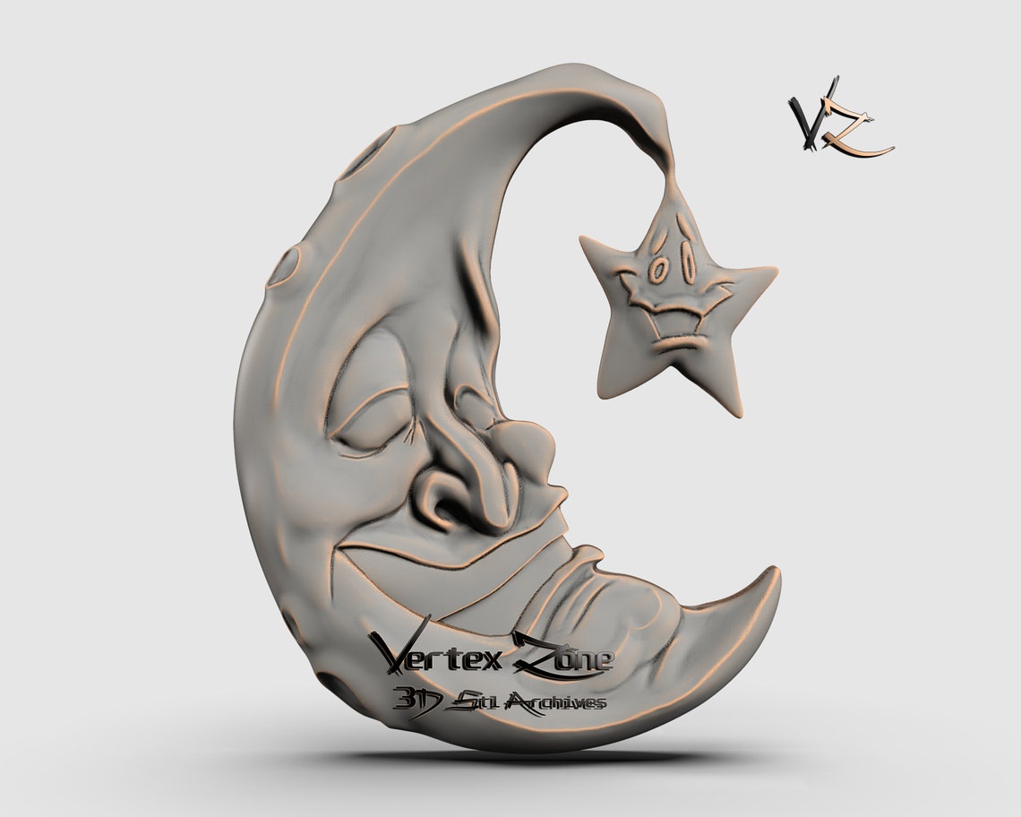 Moon 3D STL Model for Cnc Users CNC Router Engraver - Etsy