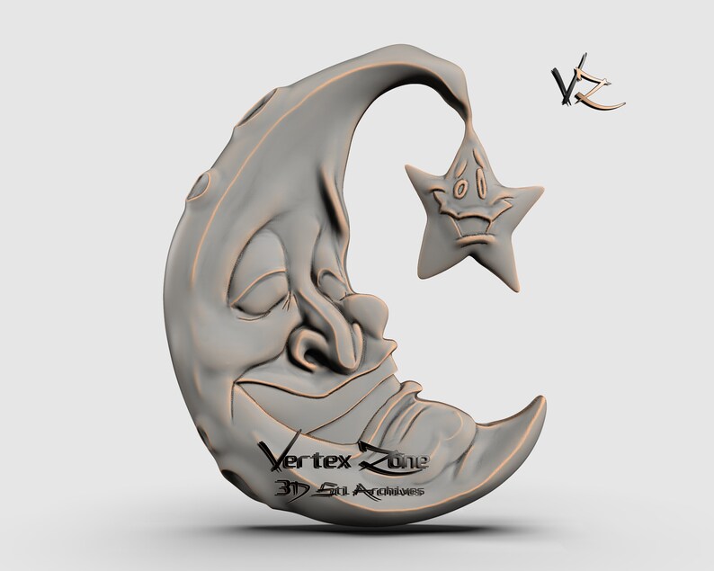 Moon 3d Stl Model For Cnc Users Cnc Router Engraver Etsy