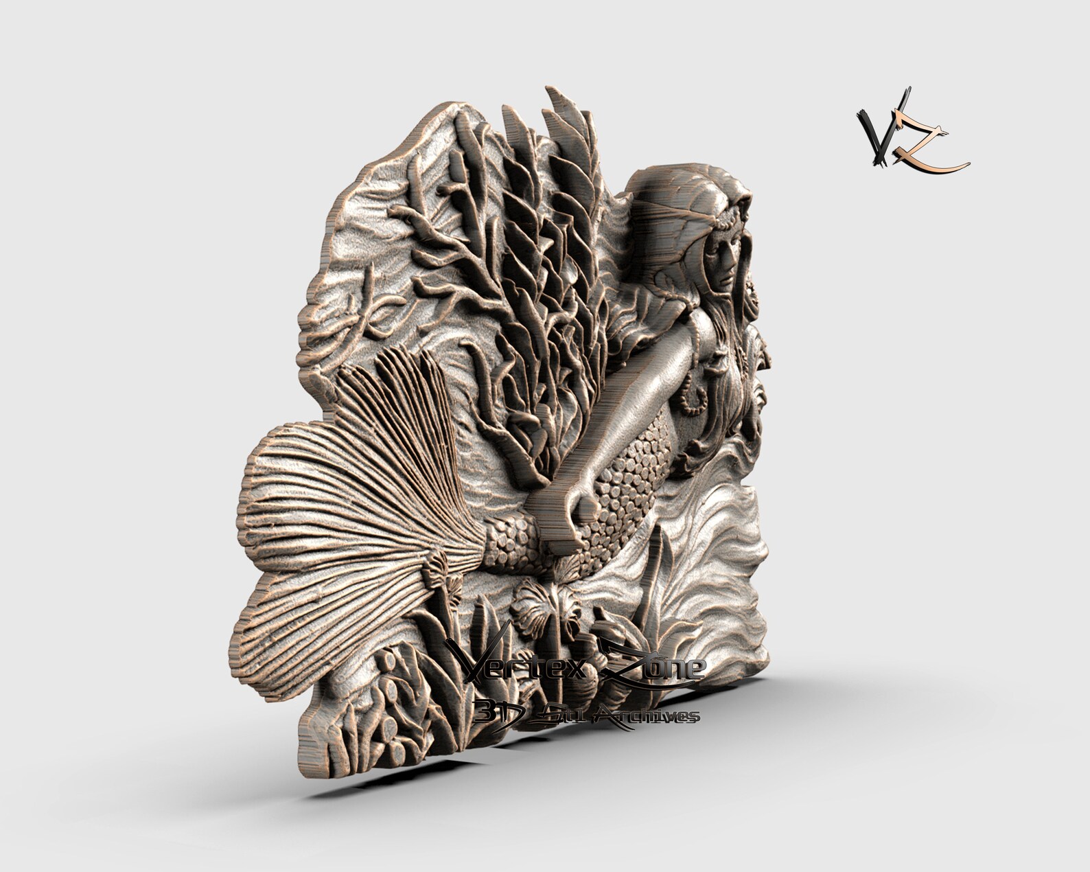 Mermaid 3D STL Model for Cnc Users CNC Router Engraver - Etsy Canada