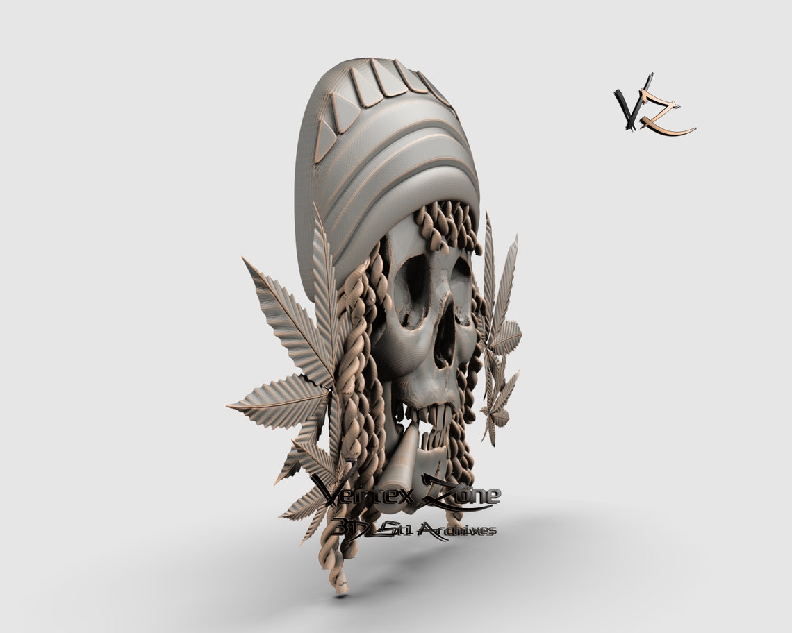 Skull 3D STL Model for Cnc Users CNC Router Engraver - Etsy