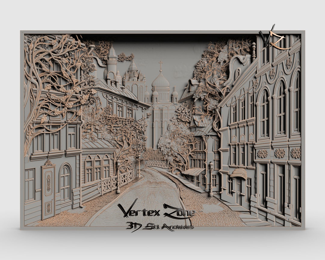 City View, 3D STL Model for Cnc Users, CNC Router Engraver, V-carve ...