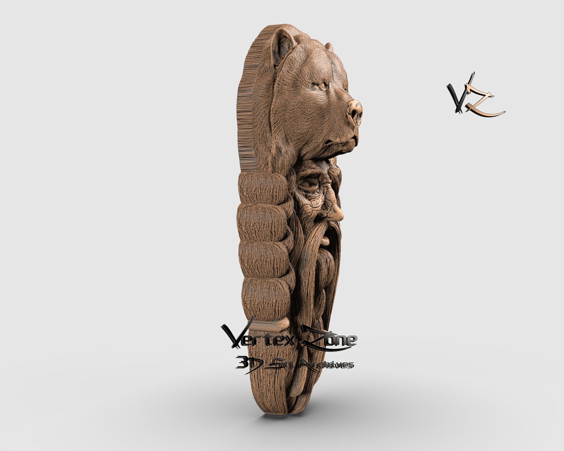 Bear and Oldman 3D STL Model for Cnc Users CNC Router - Etsy