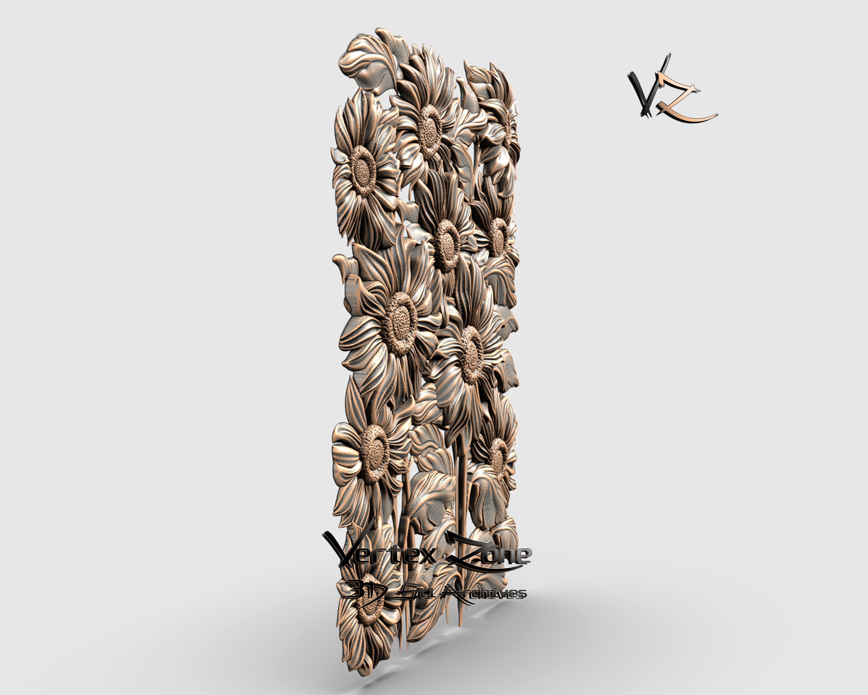 Sun Flowers 3D STL Model for Cnc Users CNC Router Engraver | Etsy