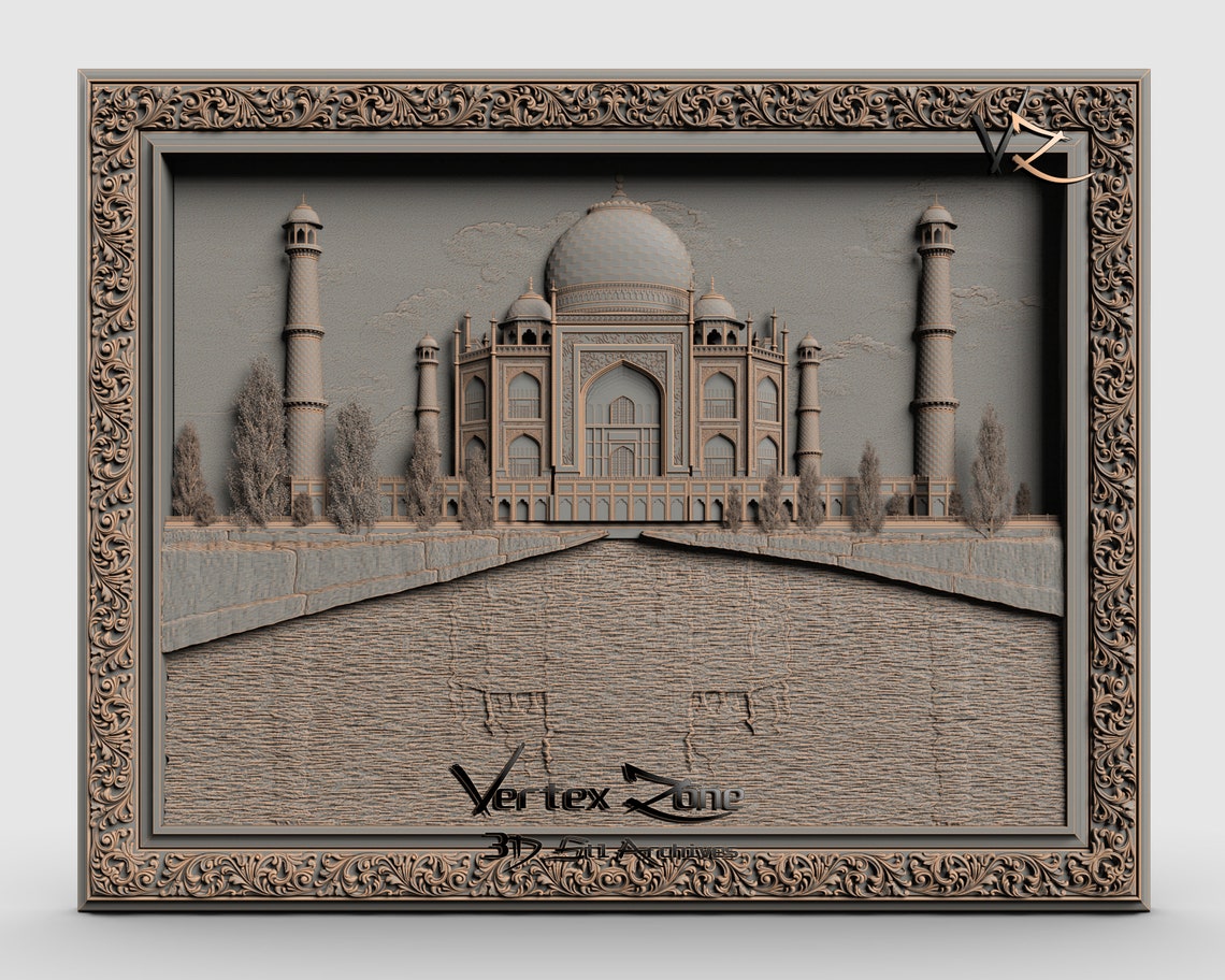 Taj Mahal 3D STL Model for Cnc Users CNC Router Engraver - Etsy