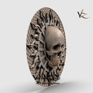 Skull, 3D STL Model for Cnc Users, CNC Router Engraver, V-carve, Artcam ...