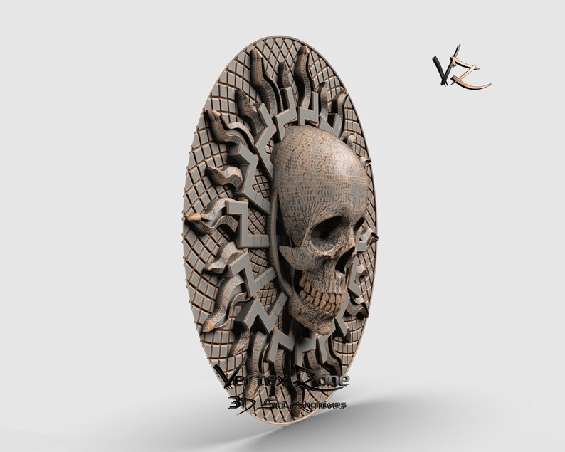 Skull 3D STL Model for Cnc Users CNC Router Engraver - Etsy