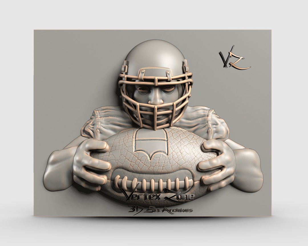Footballer, 3D STL Model for Cnc Users, CNC Router Engraver, V-carve ...