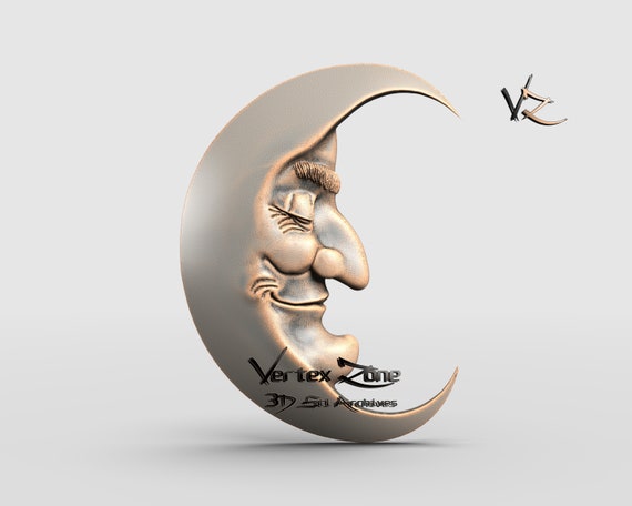 Moon 3D STL Model for Cnc Users CNC Router Engraver | Etsy