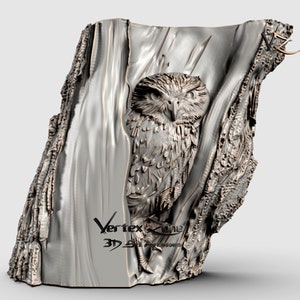 Búho, Modelo STL 3D para usuarios de Cnc, Grabador de enrutador CNC, V ...