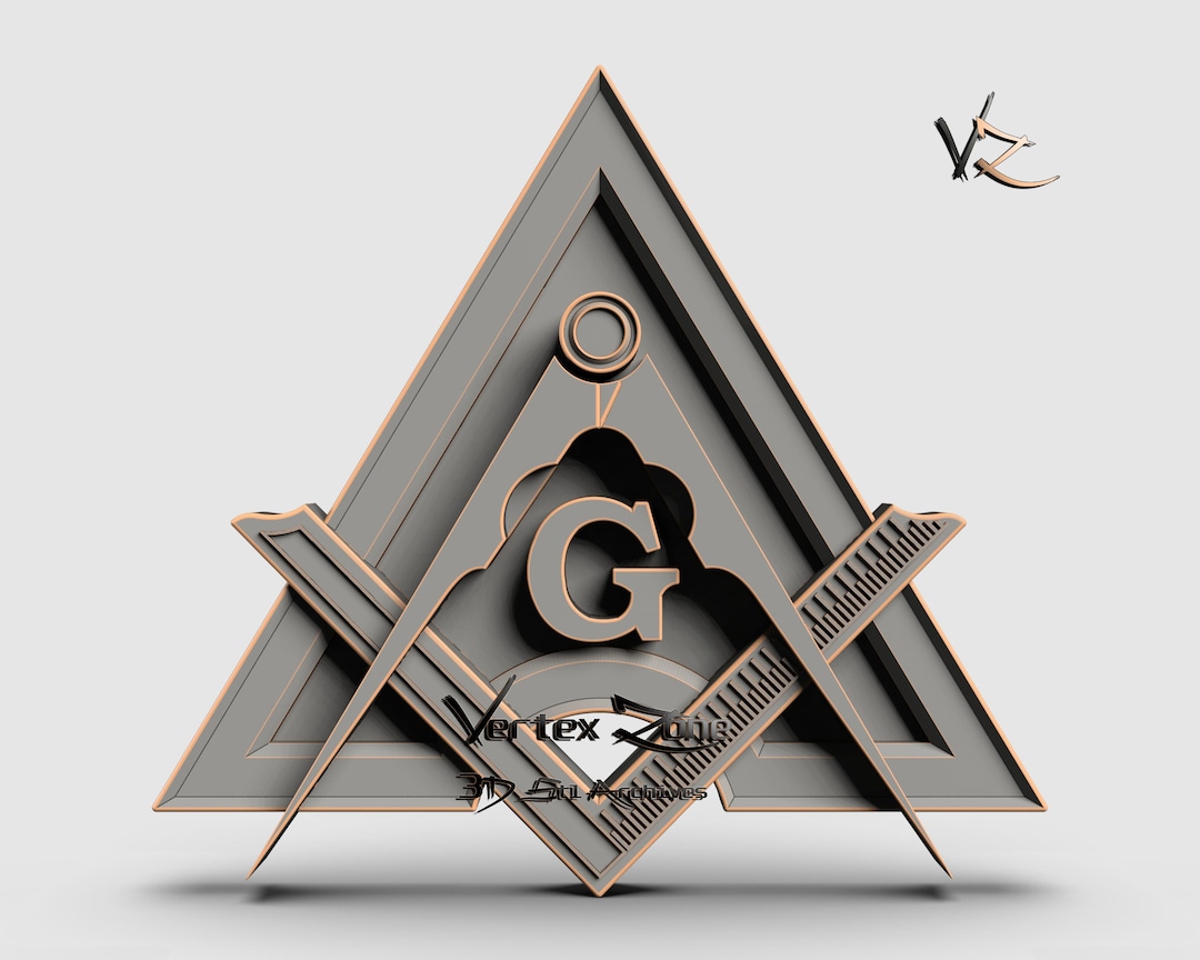 Masonic, 3D STL Model for Cnc Users, CNC Router Engraver, V-carve ...
