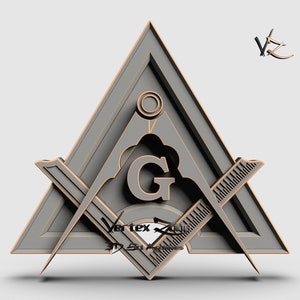 Masonic, 3D STL Model for Cnc Users, CNC Router Engraver, V-carve ...