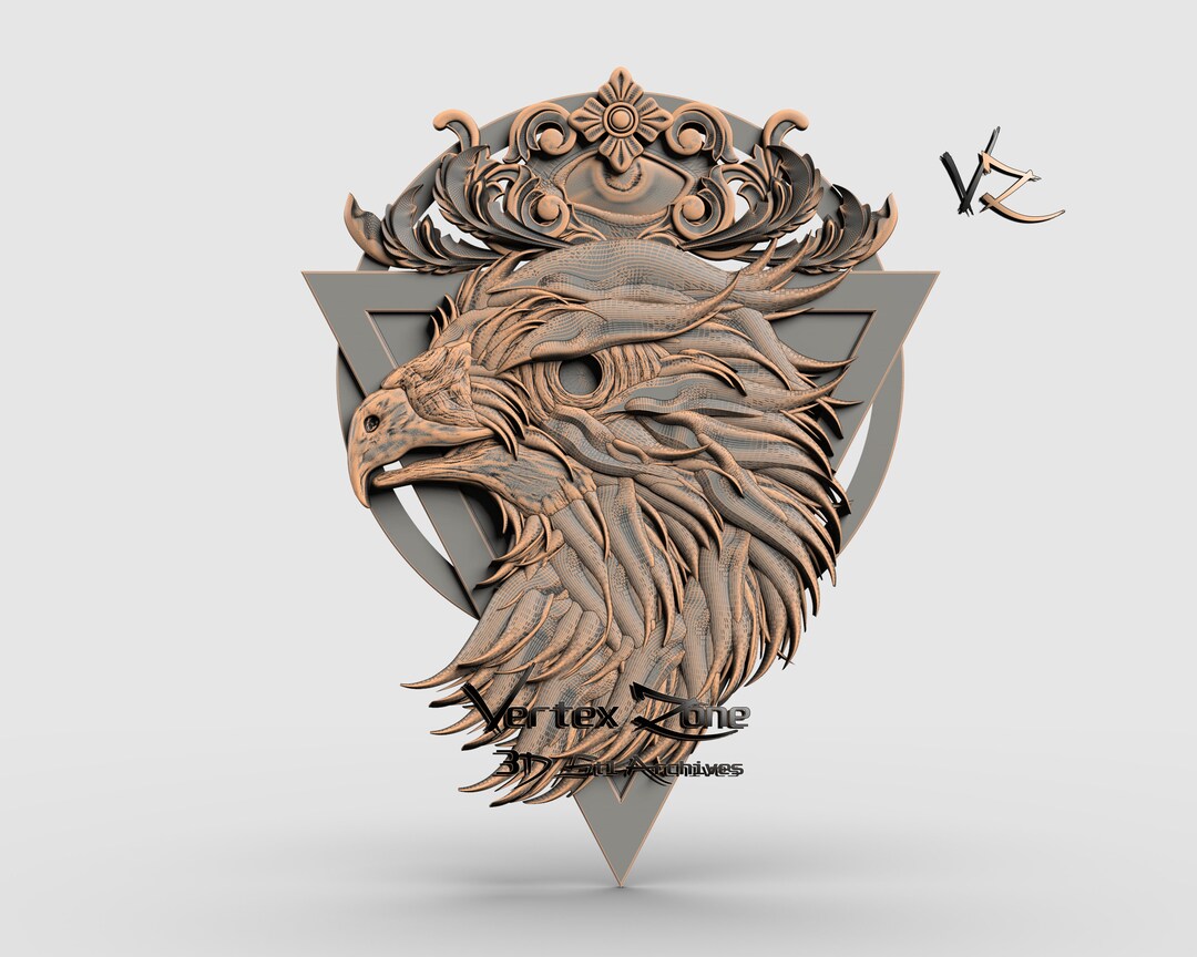 Eagle, 3D STL Model for Cnc Users, CNC Router Engraver, V-carve, Artcam ...