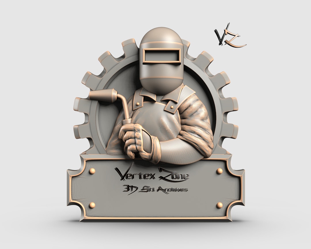 Welder With Torts, 3D STL Model for Cnc Users, CNC Router Engraver, V ...