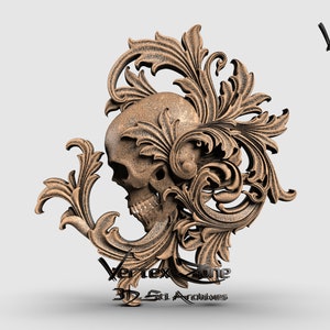 Skull, 3D STL Model for Cnc Users, CNC Router Engraver, V-carve, Artcam ...