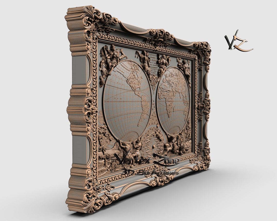 World Map 3D STL Model for Cnc Users CNC Router Engraver - Etsy