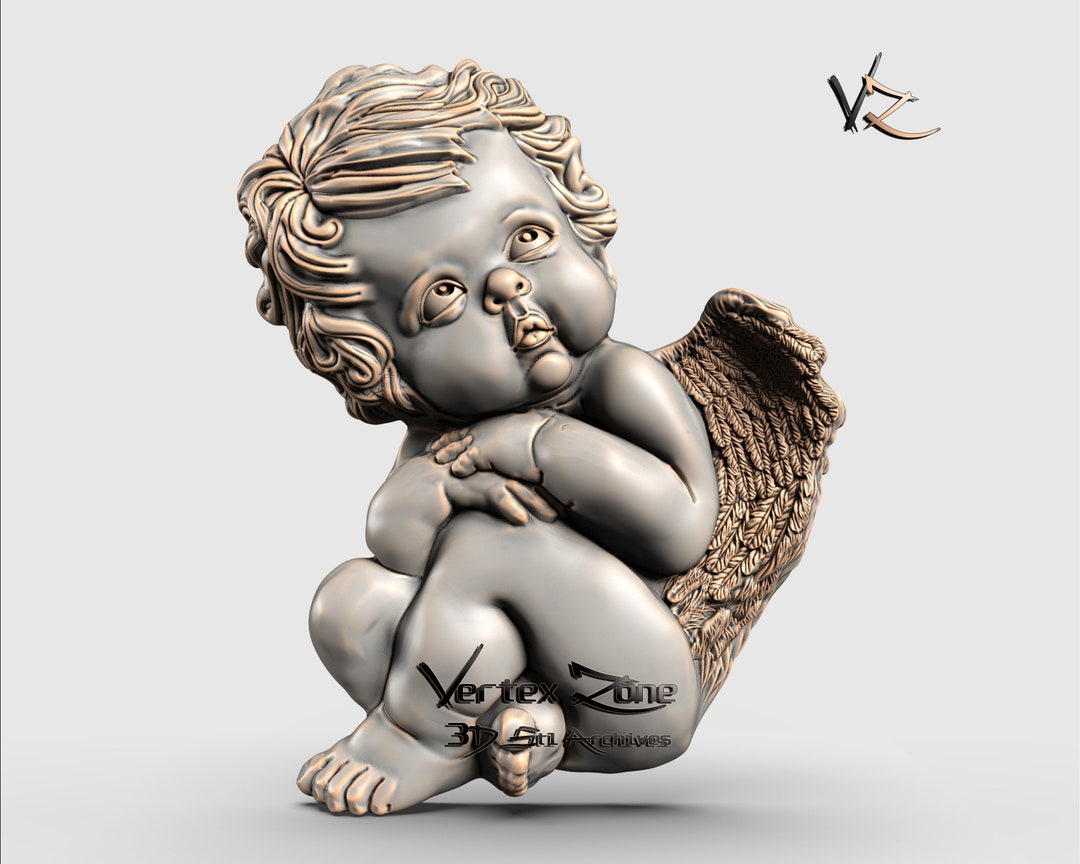 Baby Angel, 3D STL Model for Cnc Users, CNC Router Engraver, V-carve ...