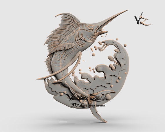 Swordfish Jumping 3D STL Model for Cnc Users CNC Router - Etsy Australia