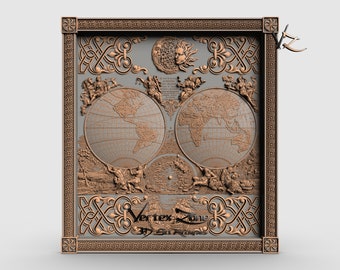 World Map Cnc - Etsy