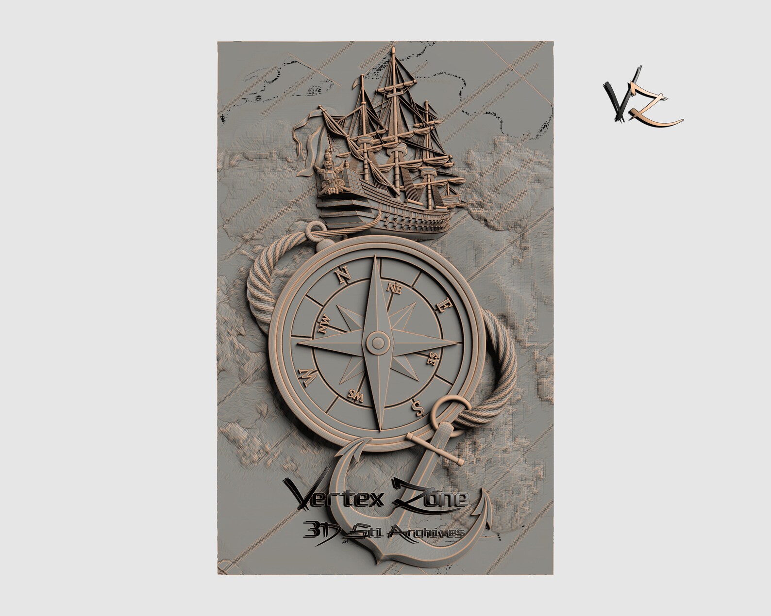 Compass3d STL Model for Cnc Users CNC Router Engraver | Etsy