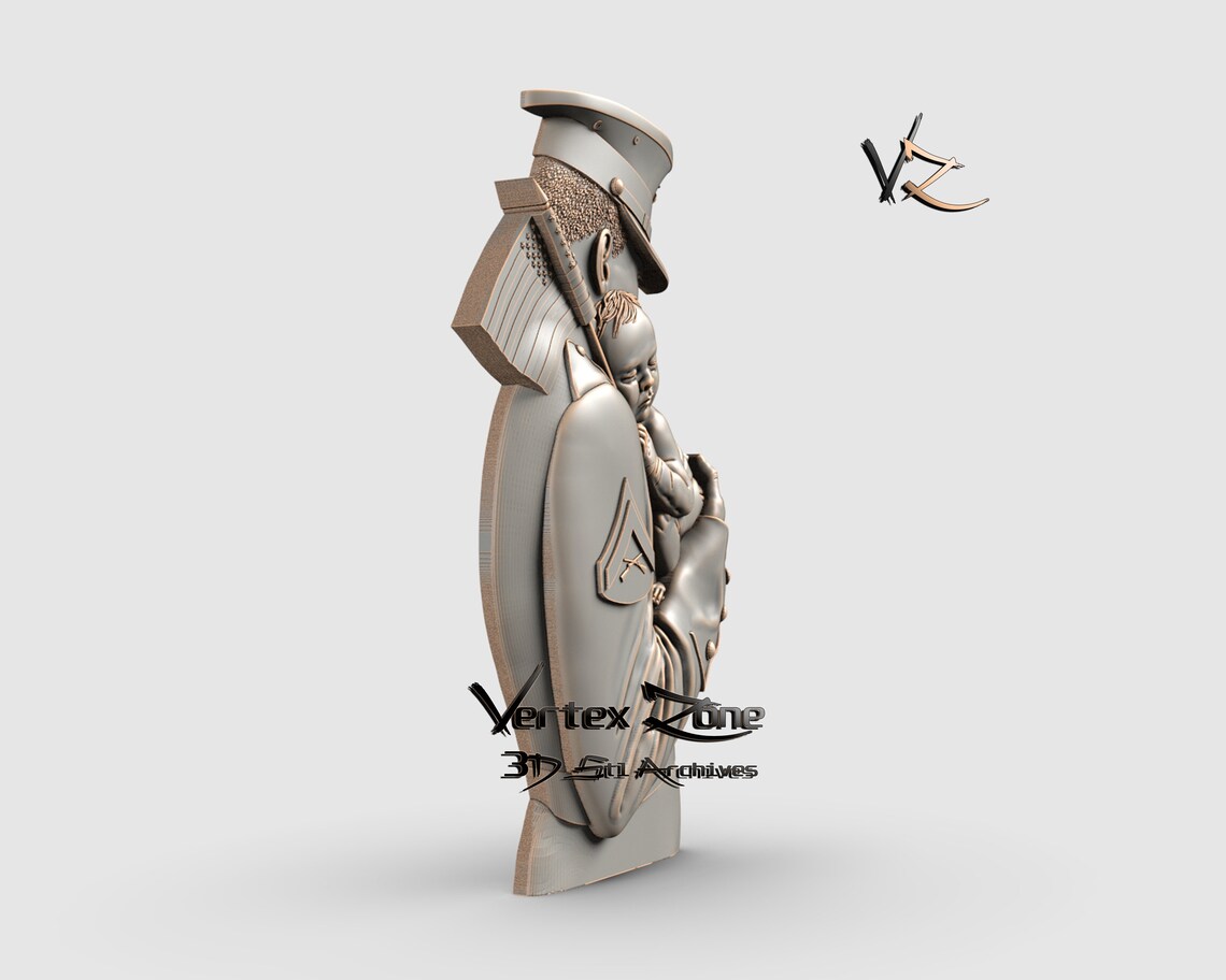 Soldier & Child 3D STL Model for Cnc Users CNC Router - Etsy