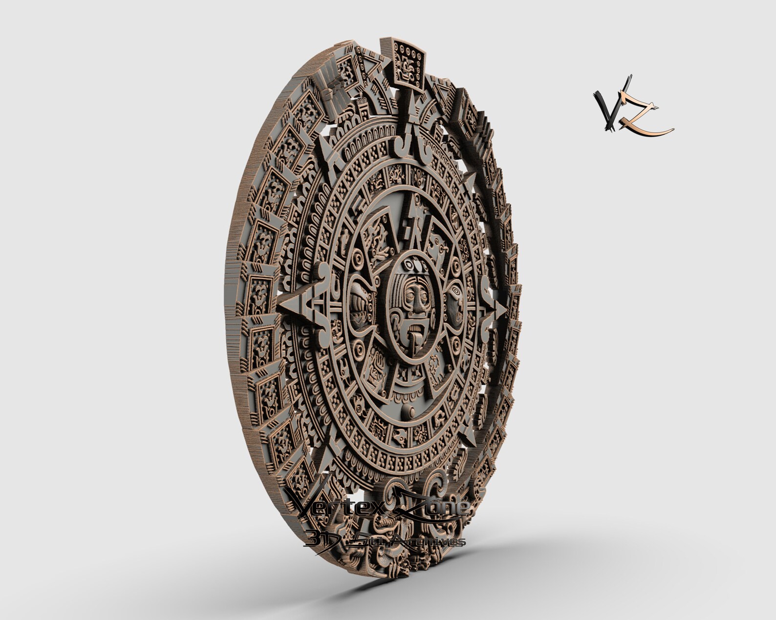 Aztec Calendar 3D STL Model for Cnc Users CNC Router - Etsy