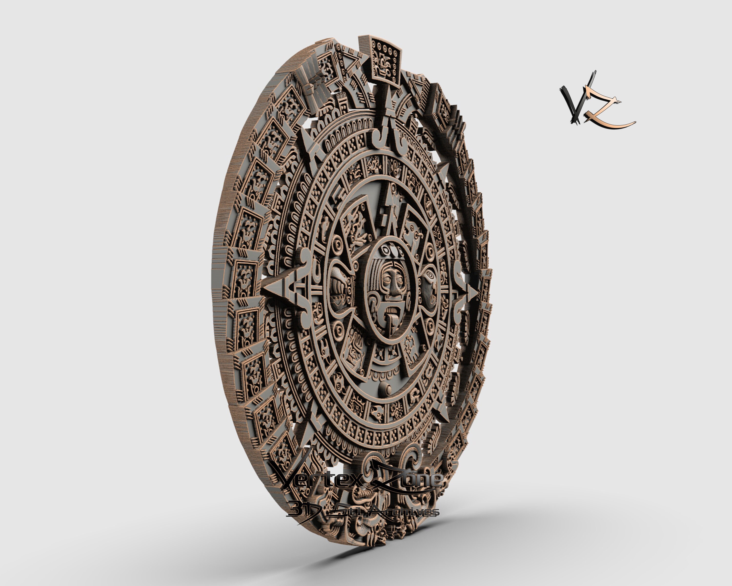 Aztec Calendar 3D STL Model for Cnc Users CNC Router - Etsy Canada