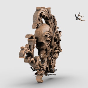 Skull, 3D STL Model for Cnc Users, CNC Router Engraver, V-carve, Artcam ...