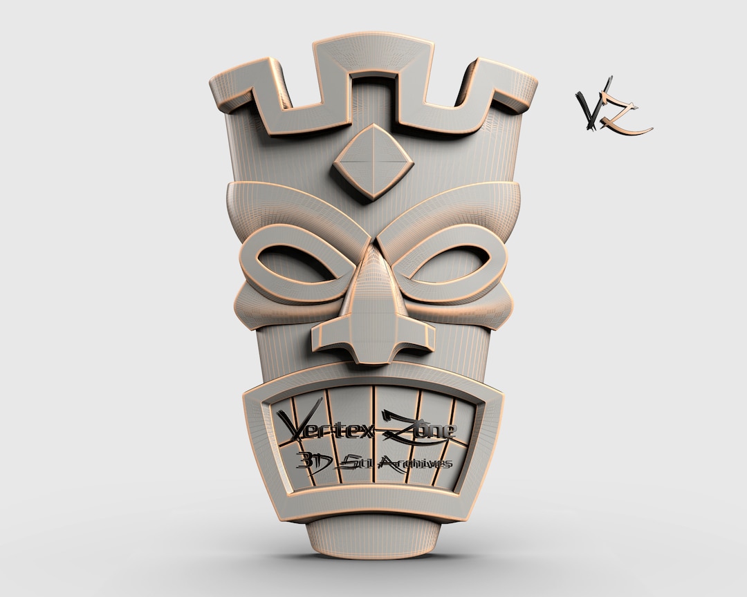 Tiki Totem, 3D STL Model for Cnc Users, CNC Router Engraver, V-carve ...