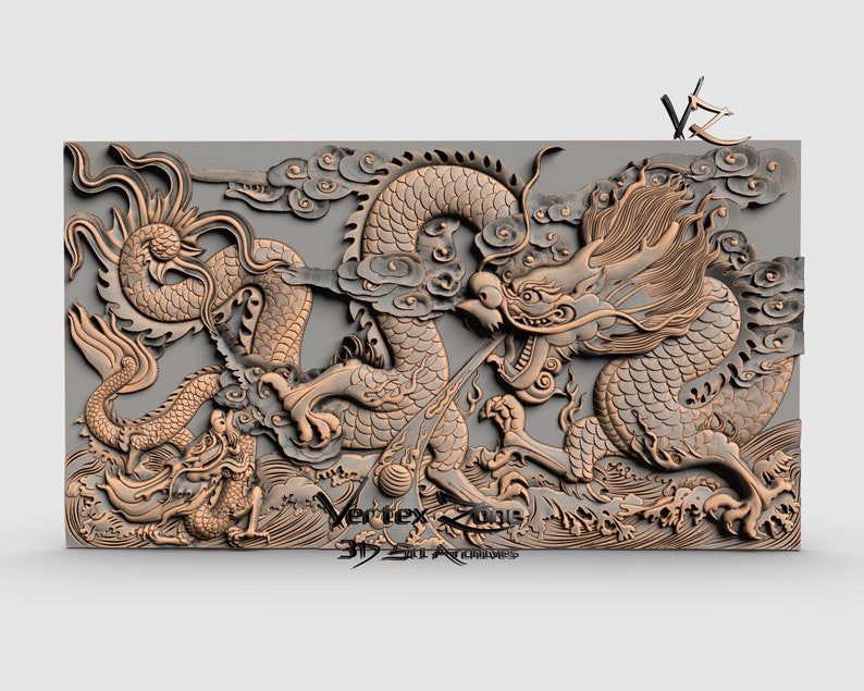 Dragon 3D STL Model for Cnc Users CNC Router Engraver | Etsy UK