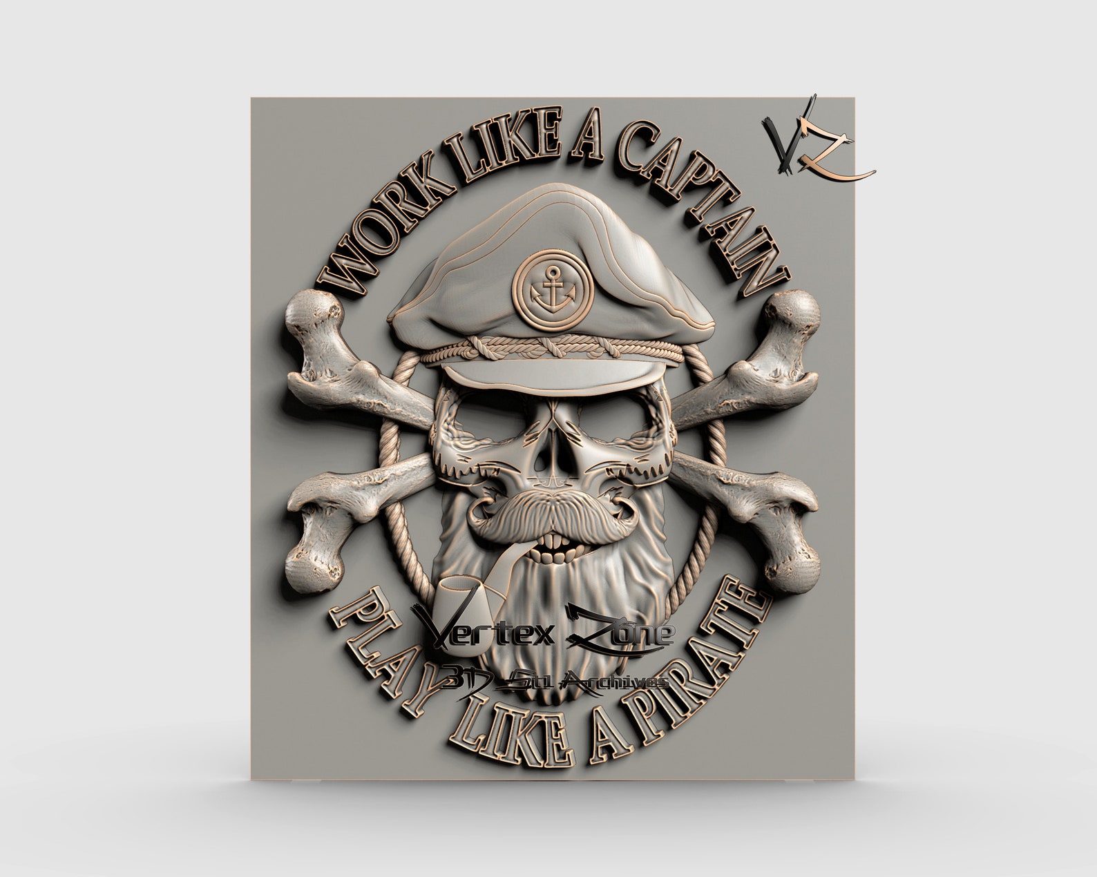 Pirate Captain 3D STL Model for Cnc Users CNC Router - Etsy Canada