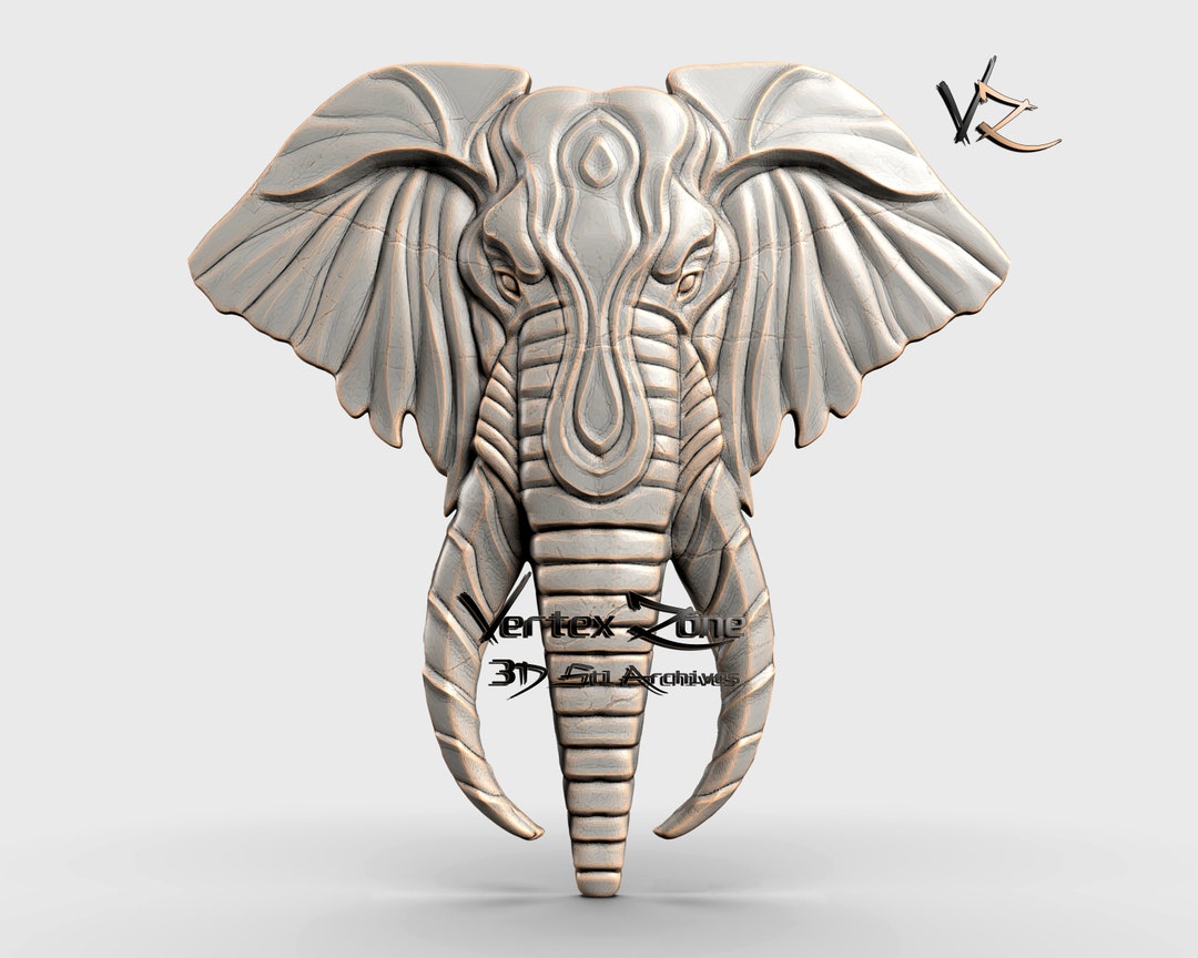 Elephant, 3D STL Model for Cnc Users, CNC Router Engraver, V-carve ...