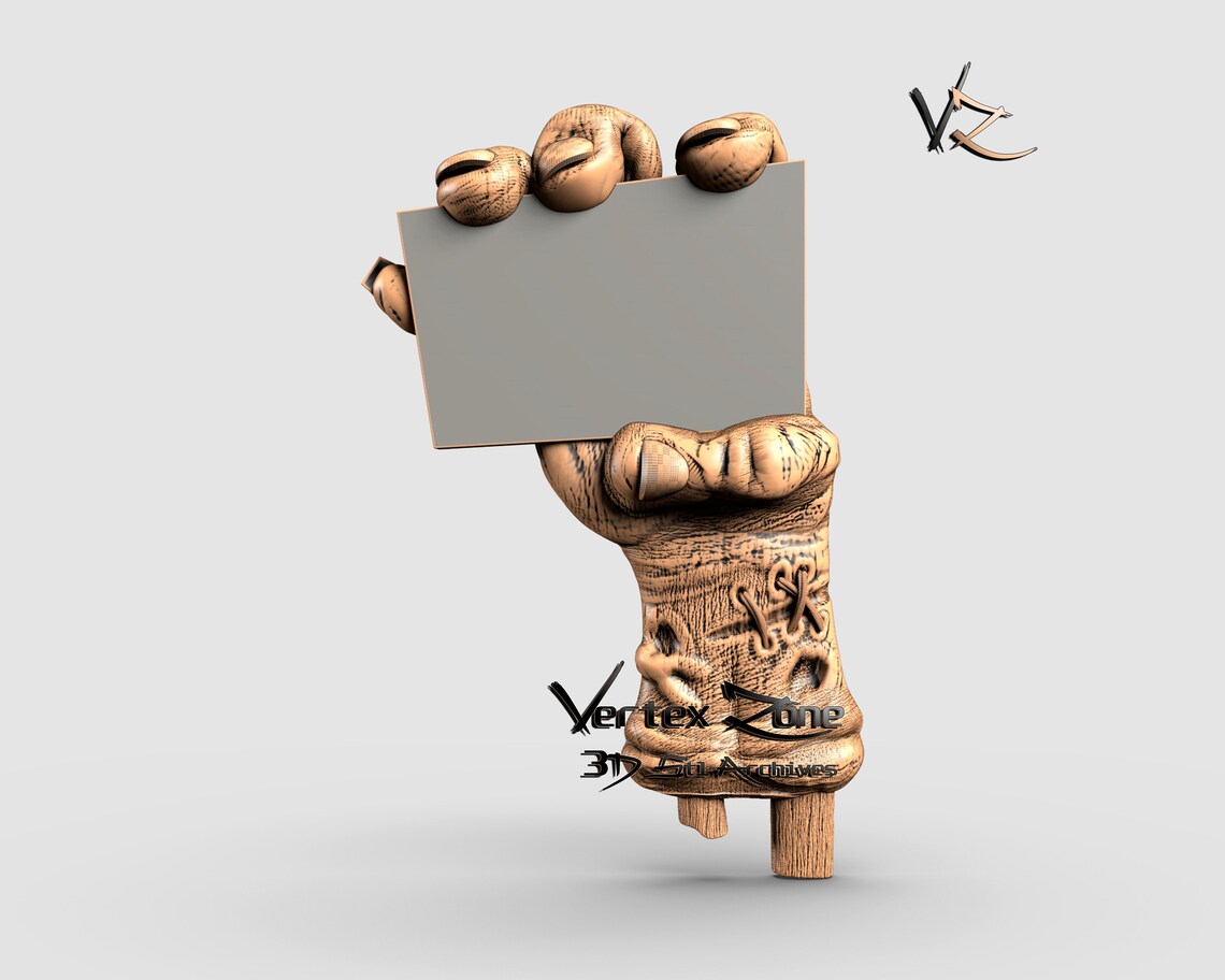 Halloween Chopped off Hand Sign 3D STL Model for Cnc Users - Etsy