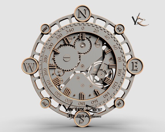 Mechanical Clock 3D STL Model for Cnc Users CNC Router | Etsy UK