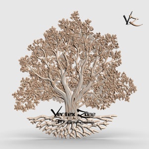 Tree of Life, 3D STL Model for Cnc Users, CNC Router Engraver, V-carve ...