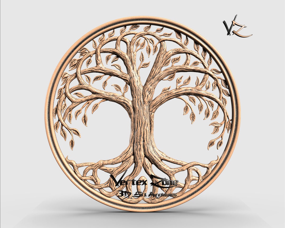 Tree of Life, 3D STL Model for Cnc Users, CNC Router Engraver, V-carve ...