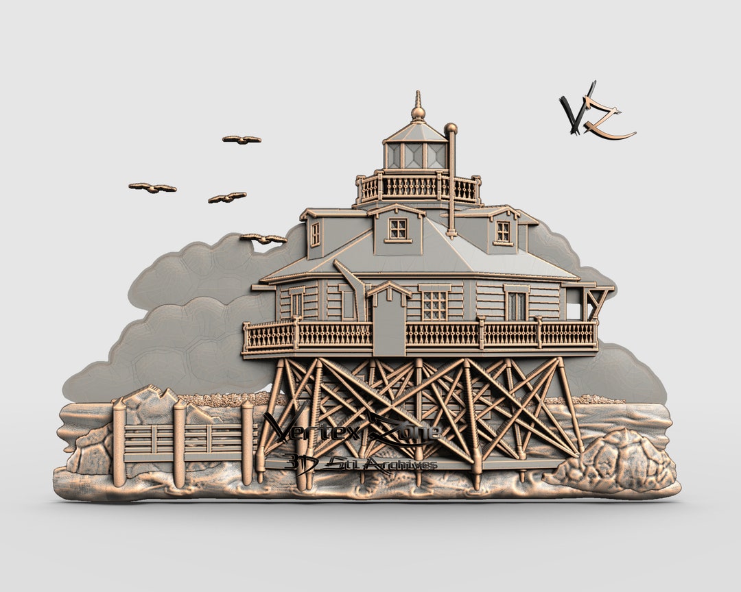 Lighthouse, 3D STL Model for Cnc Users, CNC Router Engraver, V-carve ...